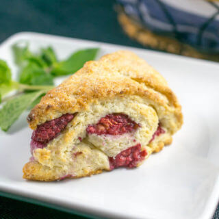 Vegan Scones Recipe with Raspberry and Vanilla (Dairy-free)
