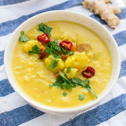 Curried Cauliflower Chowder Recipe - Yup, it's Vegan